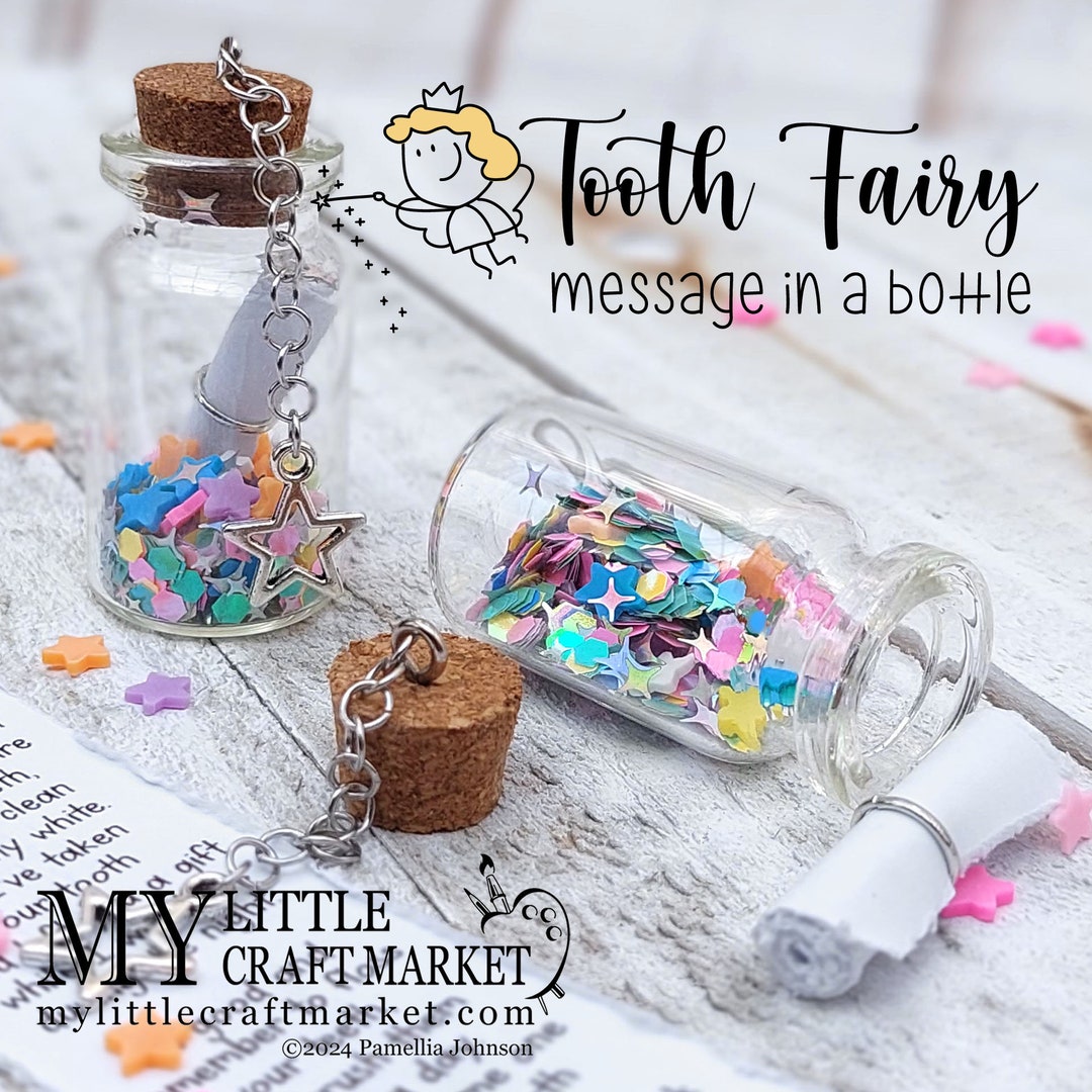 Tooth Fairy Message in a Bottle, First Tooth Lost Note, Tooth Fairy ...