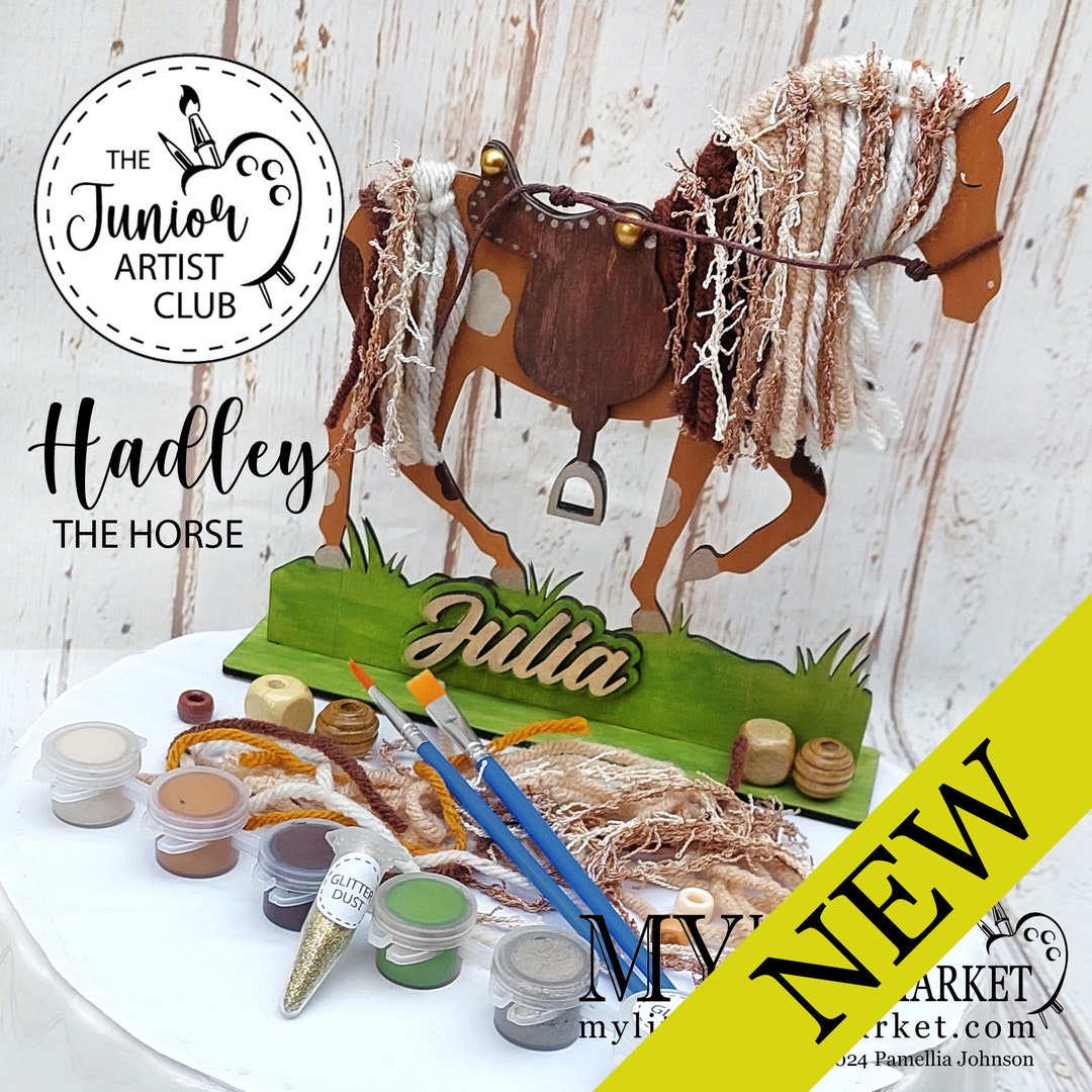 Personalized Kids Horse Craft Kit. DIY Pony Craft Paint Yarn Kit ...