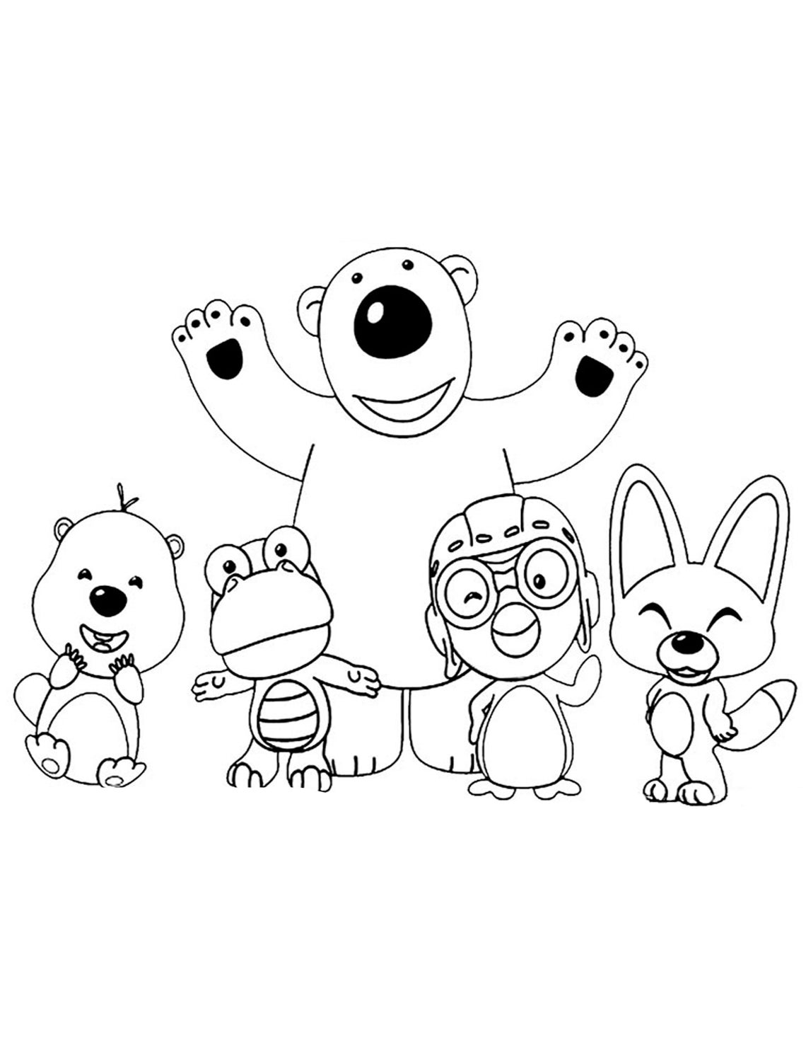 Pororo the Little Penguin 55 Coloring Page. | Etsy