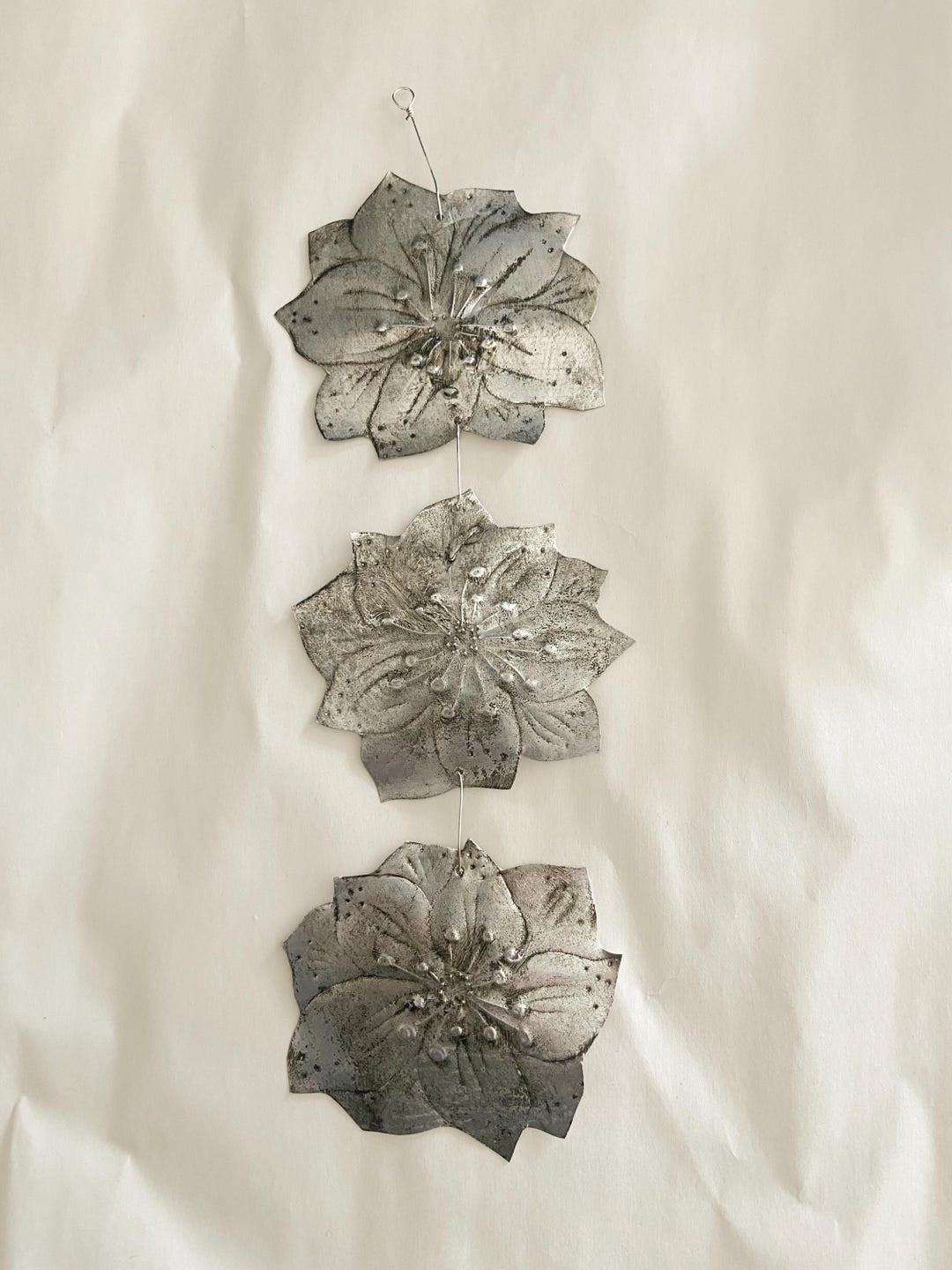 Recycled Aluminum Flower Hanging – Handmade Mobile, Wall Art - Etsy