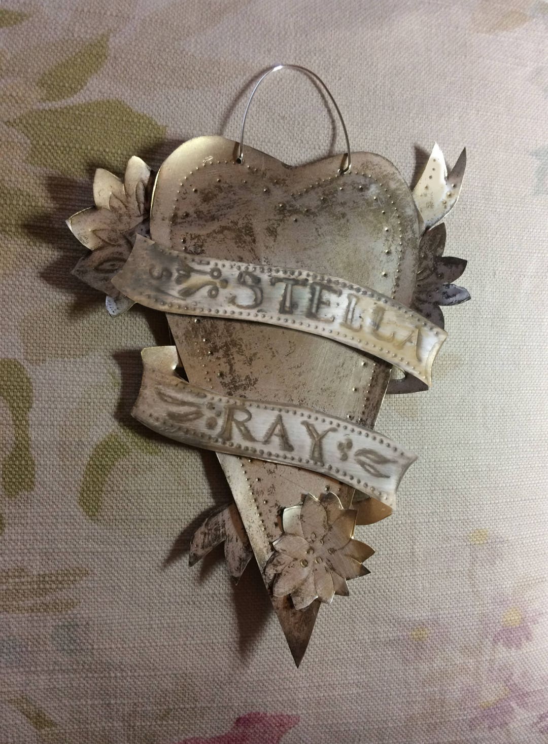 Personalised Love Heart With Hand-lettered Scroll (- Please Read the ...