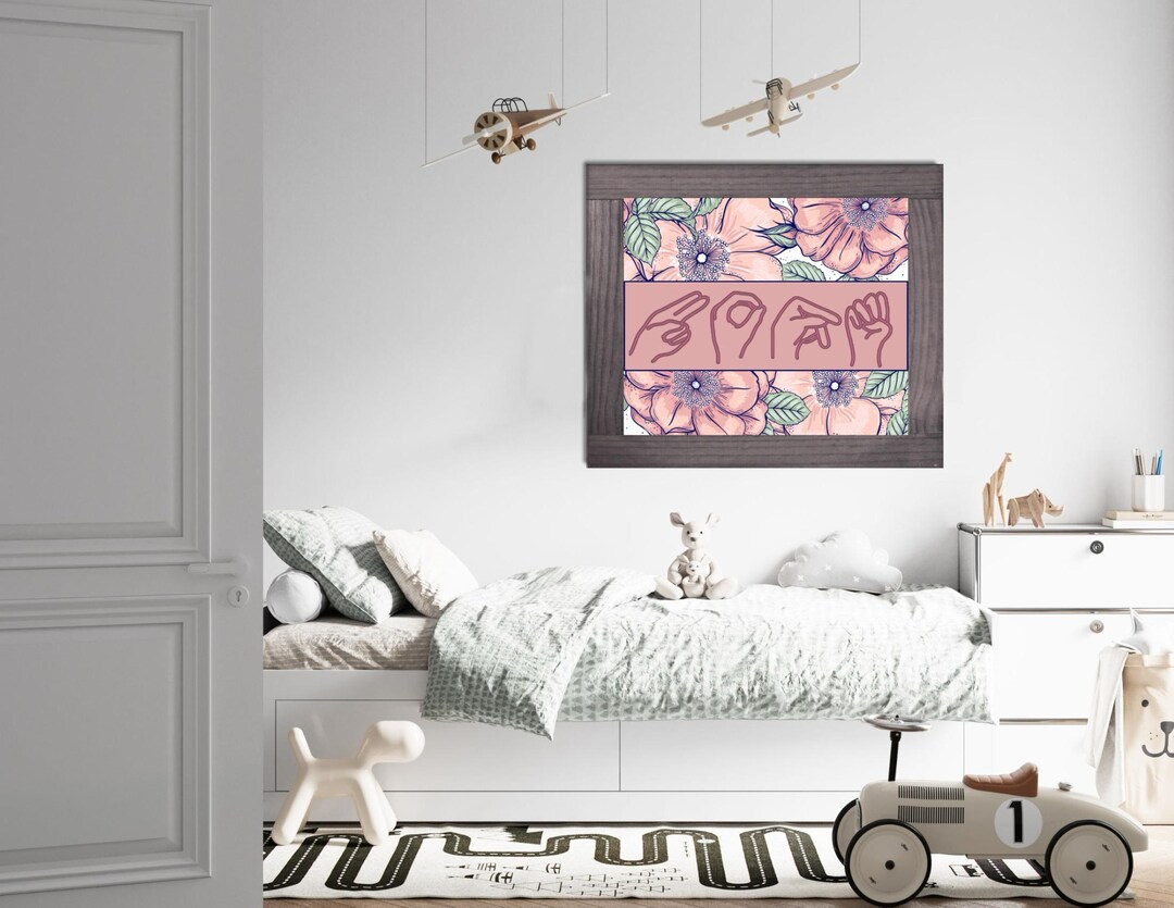 ASL Home Decor Sign Language Wall Art - Etsy