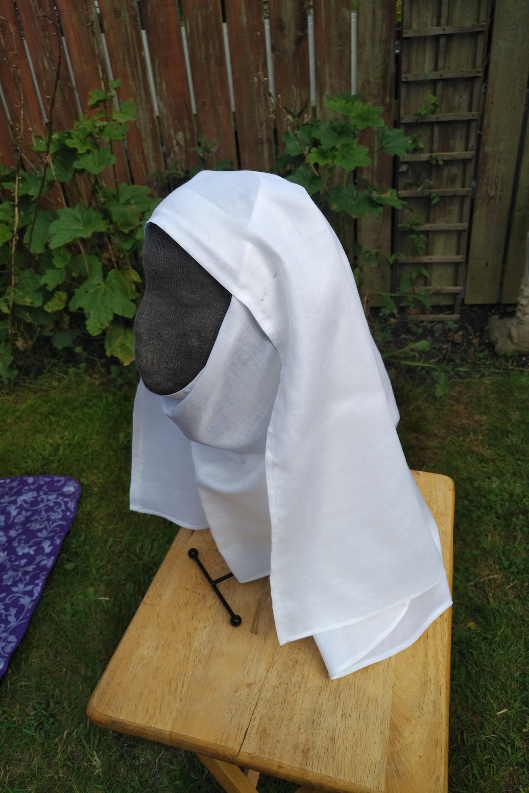 Wimple, Veil and Pins, Ladies Medieval Headdress Set in Linen - Etsy