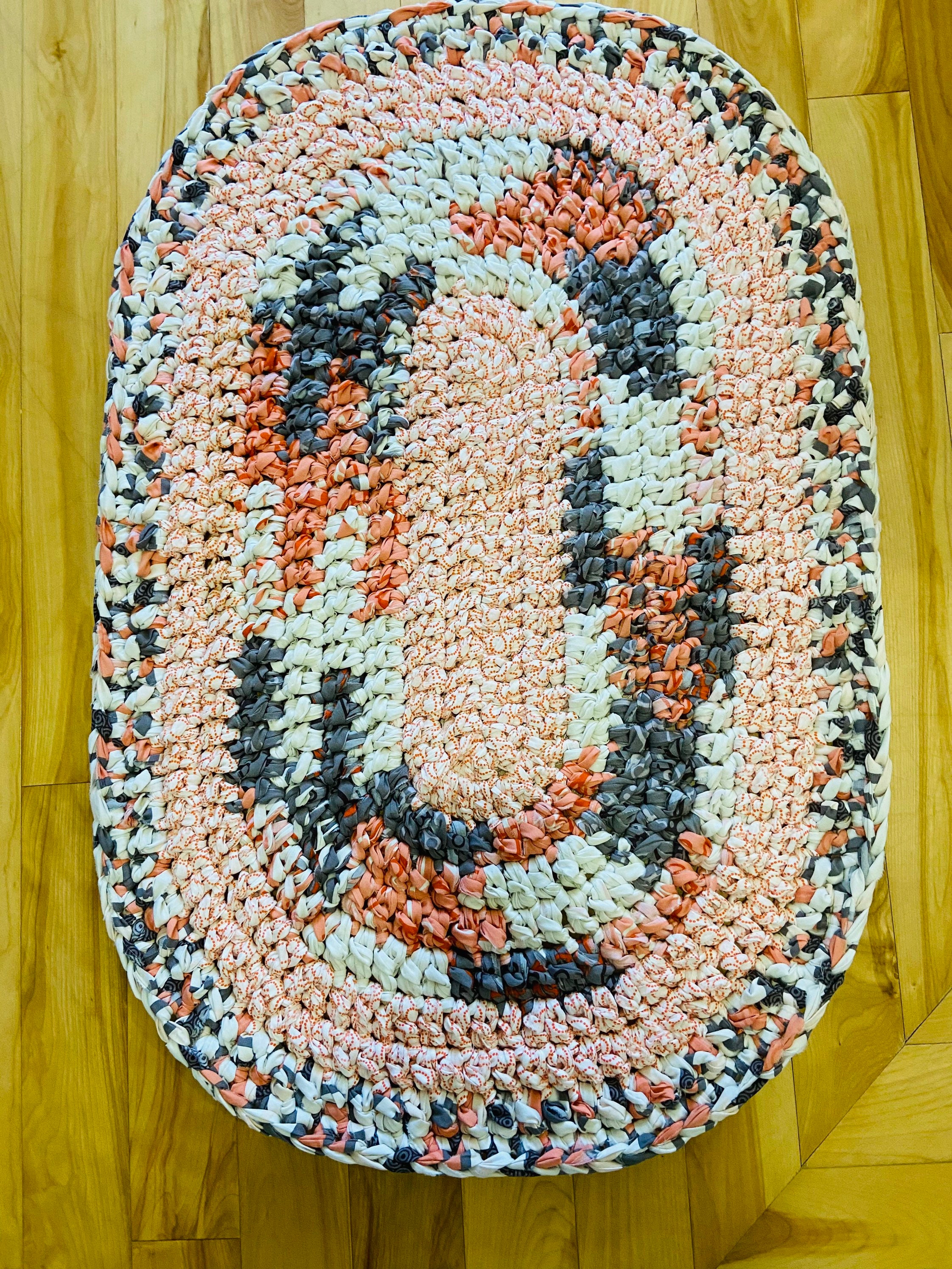 Oval Rag Rug 24 by 36.5. | Etsy