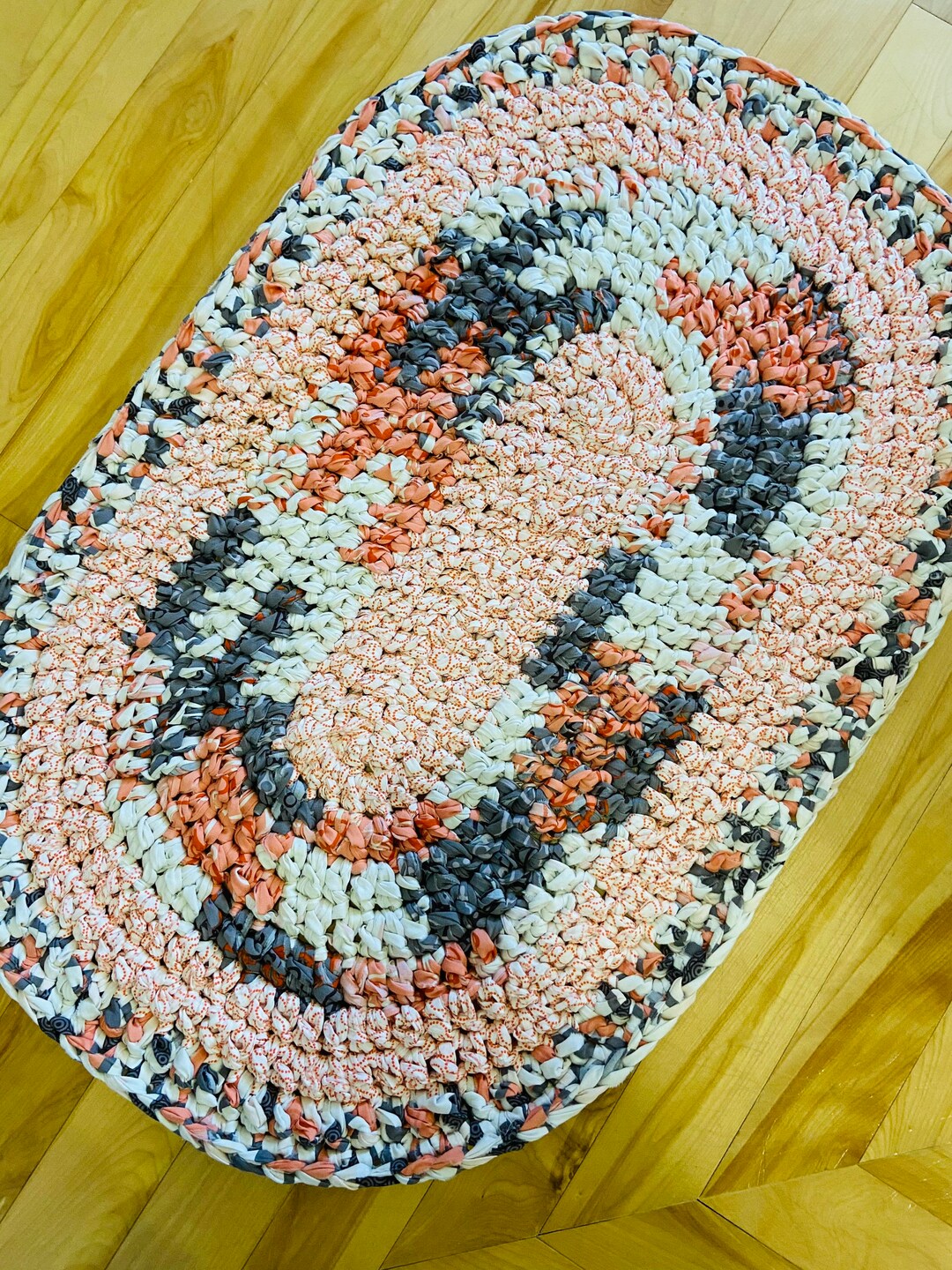 Oval Rag Rug 24 by 36.5”. - Etsy