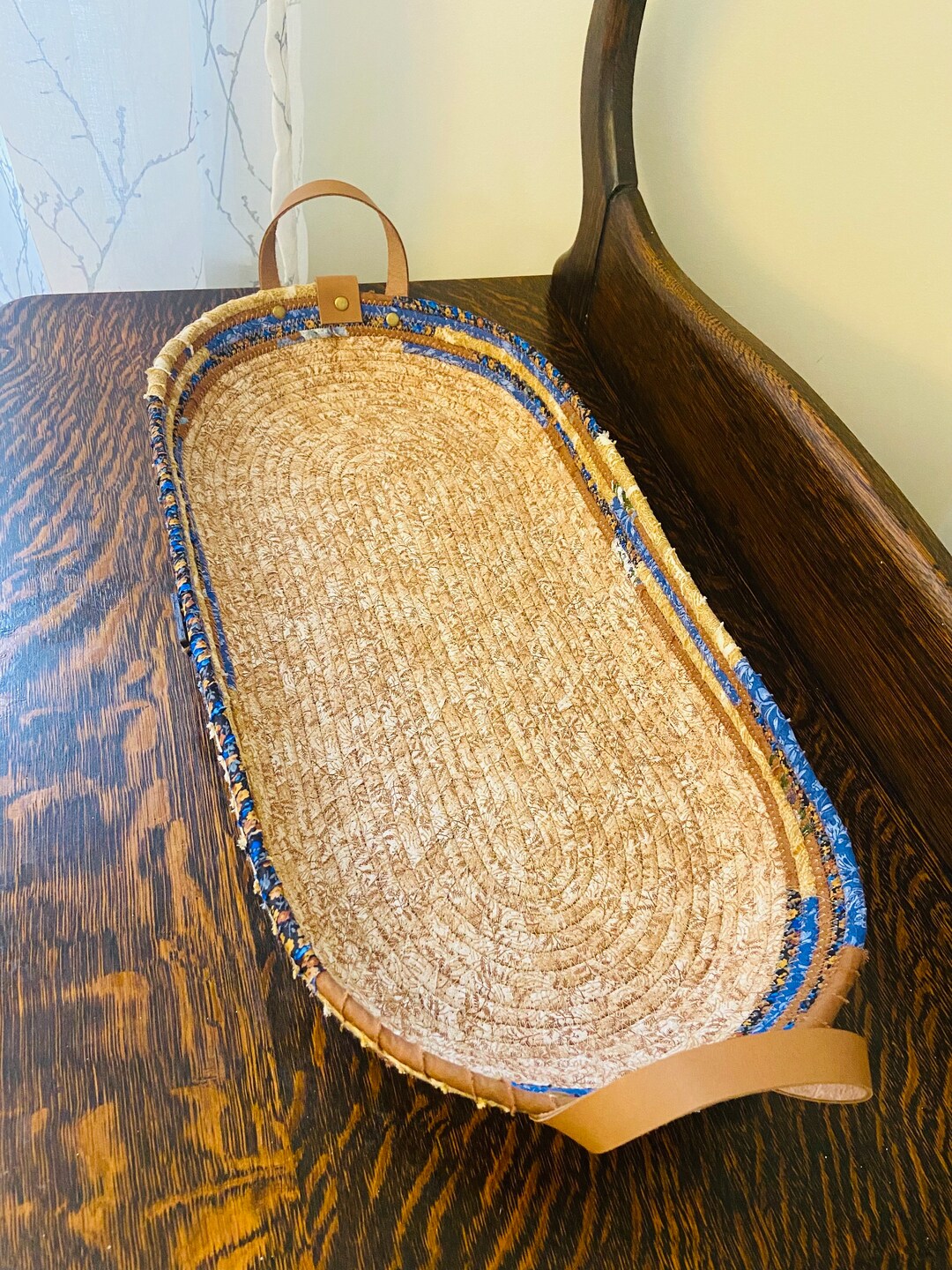 Wrapped Rope Tray Fabric Basket Tray - Etsy