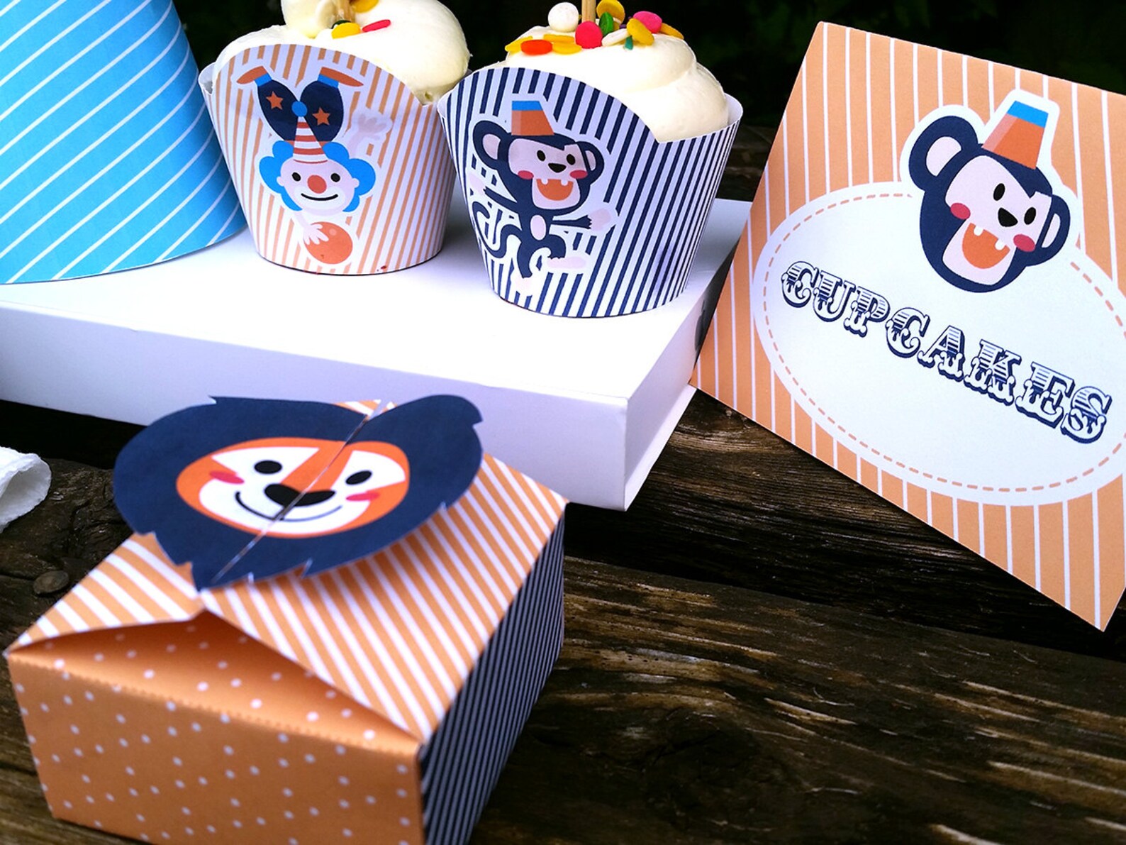 Gift Box - Lion Box. Surprise Box. Circus Party. Animal Party. Lion ...