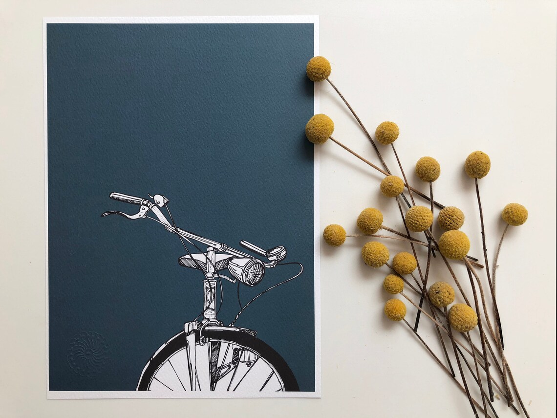Dutch Bicycle Bike Poster Bike Illustration Bike Print | Etsy