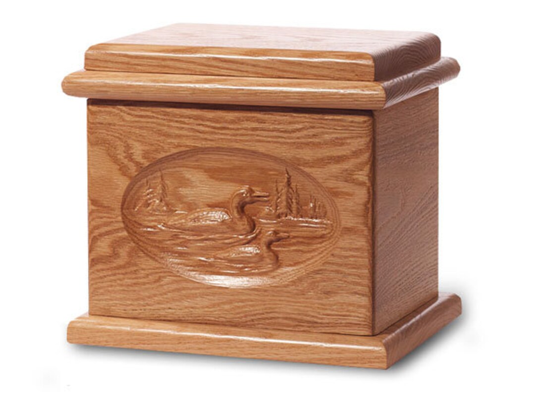 Deluxe Cremation Urns With a Carved Loon Image FREE SHIPPING - Etsy