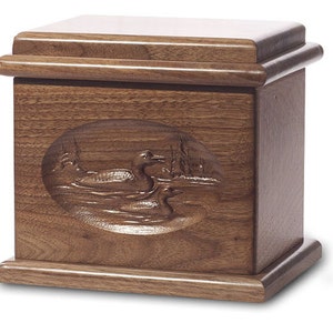 Deluxe Cremation Urns With a Carved Loon Image FREE SHIPPING - Etsy