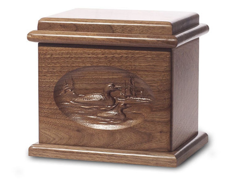 Deluxe Cremation Urns With a Carved Loon Image FREE SHIPPING - Etsy