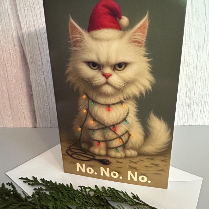 Cat Christmas Cards - Etsy