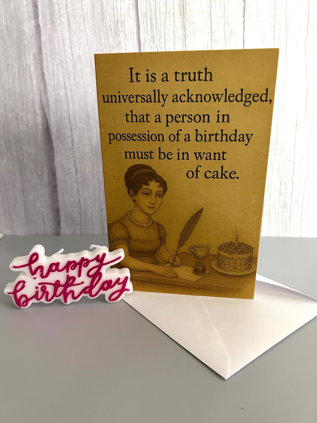 Jane Austen Birthday Card, Card for Jane Austen Fans, Classic ...
