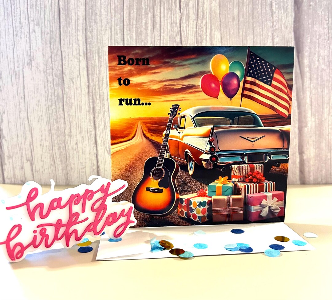 Bruce Springsteen Inspired Birthday Card, the Boss Birthday Greetings ...