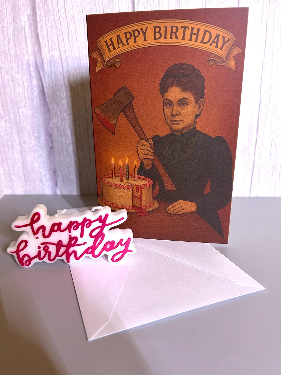 Lizzie Borden Birthday Card: True Crime Gothic Humor - Etsy