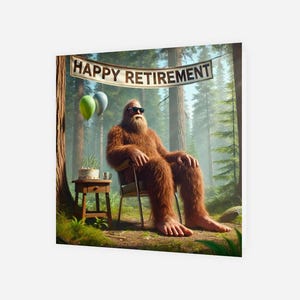 Funny Bigfoot Retirement Card: Humorous Non-traditional Gift - Etsy