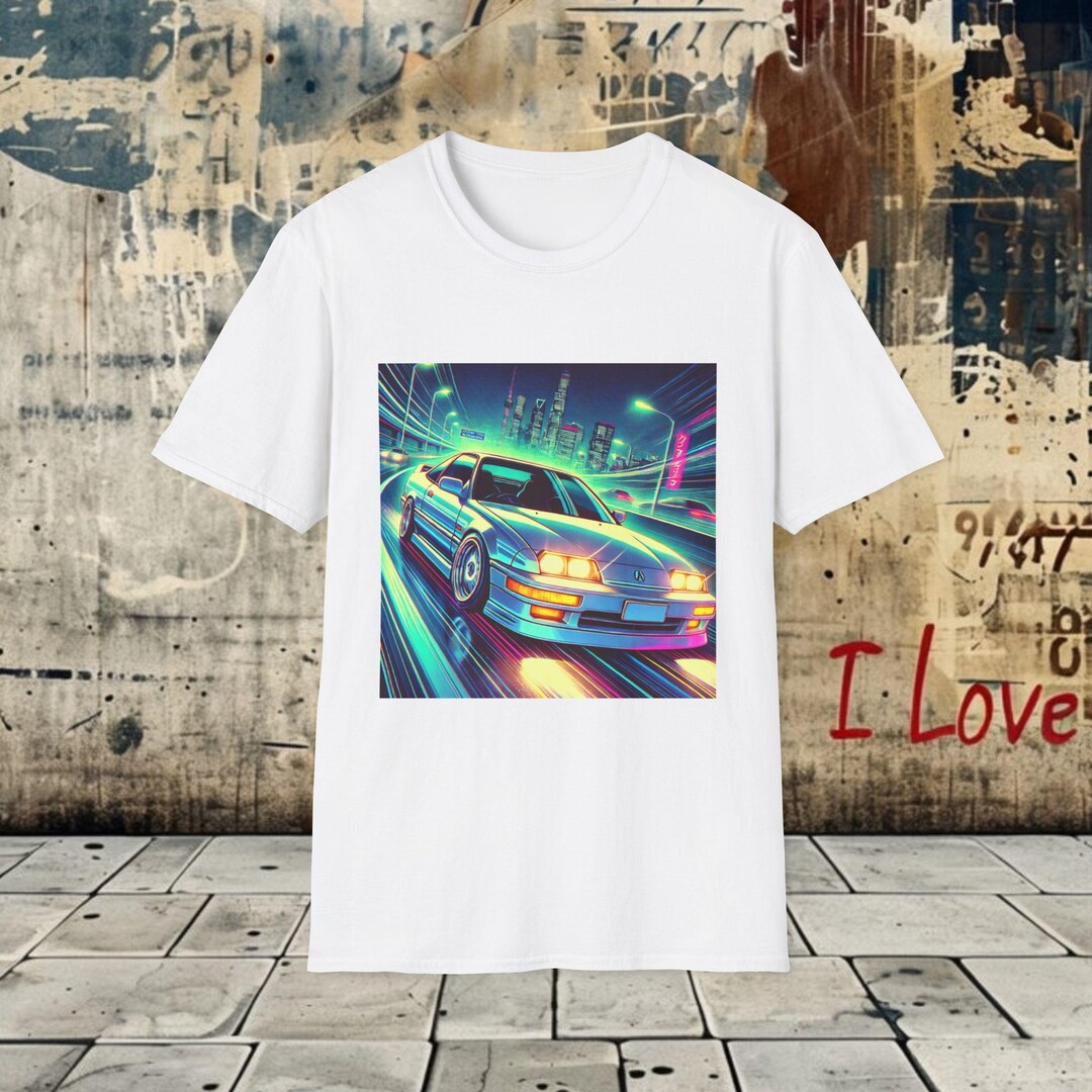Retro Anime Acura Integra-inspired Car T-shirt – Classic JDM Design ...