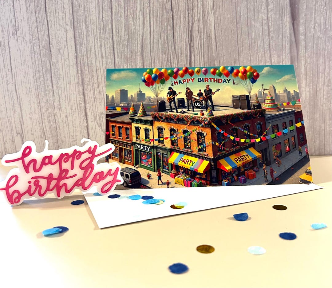 80s Music Video Birthday Card, Where the Streets Card, Iconic Rooftop ...