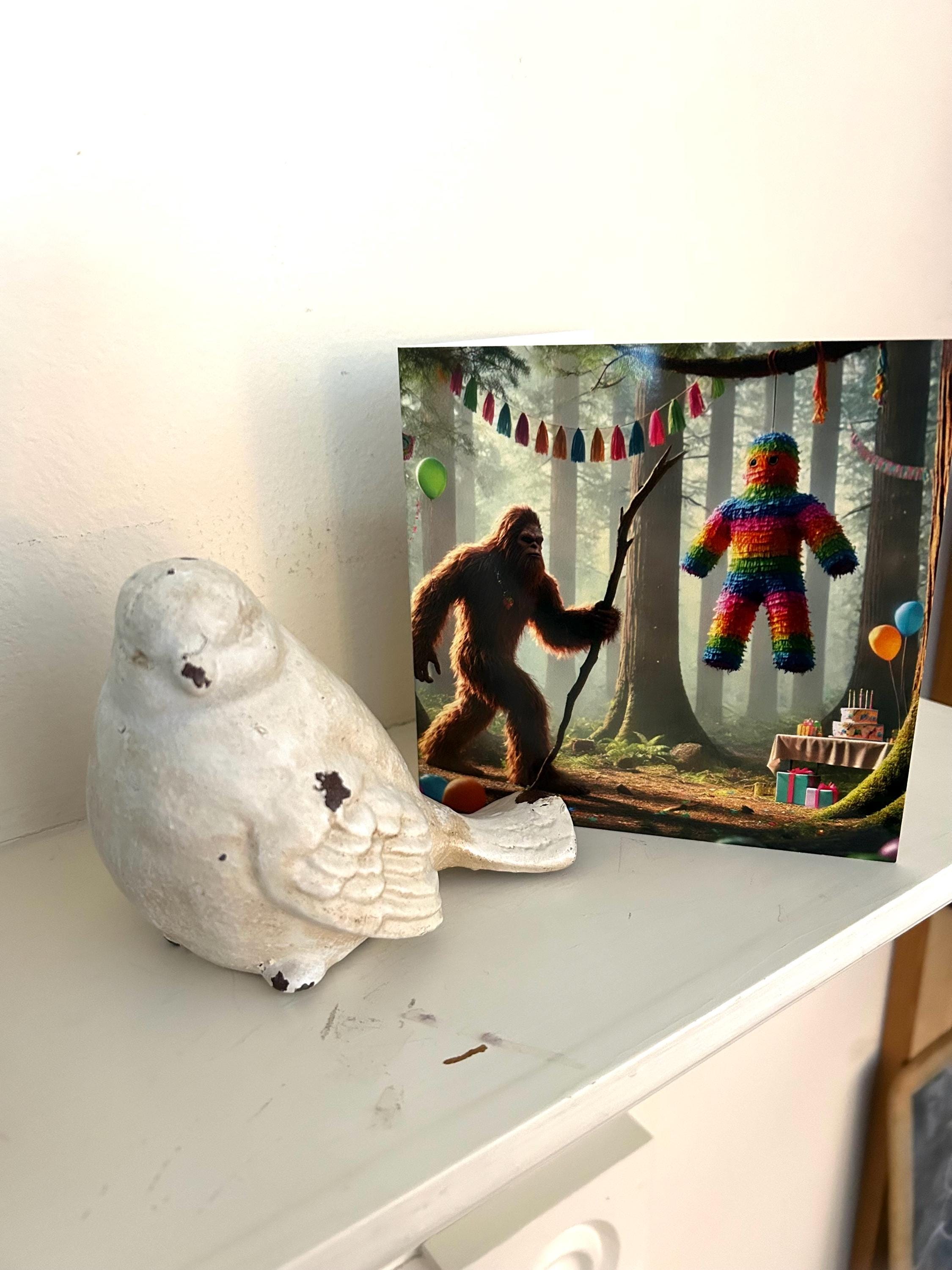 Bigfoot Piñata Birthday Card: Sasquatch Greetings - Etsy