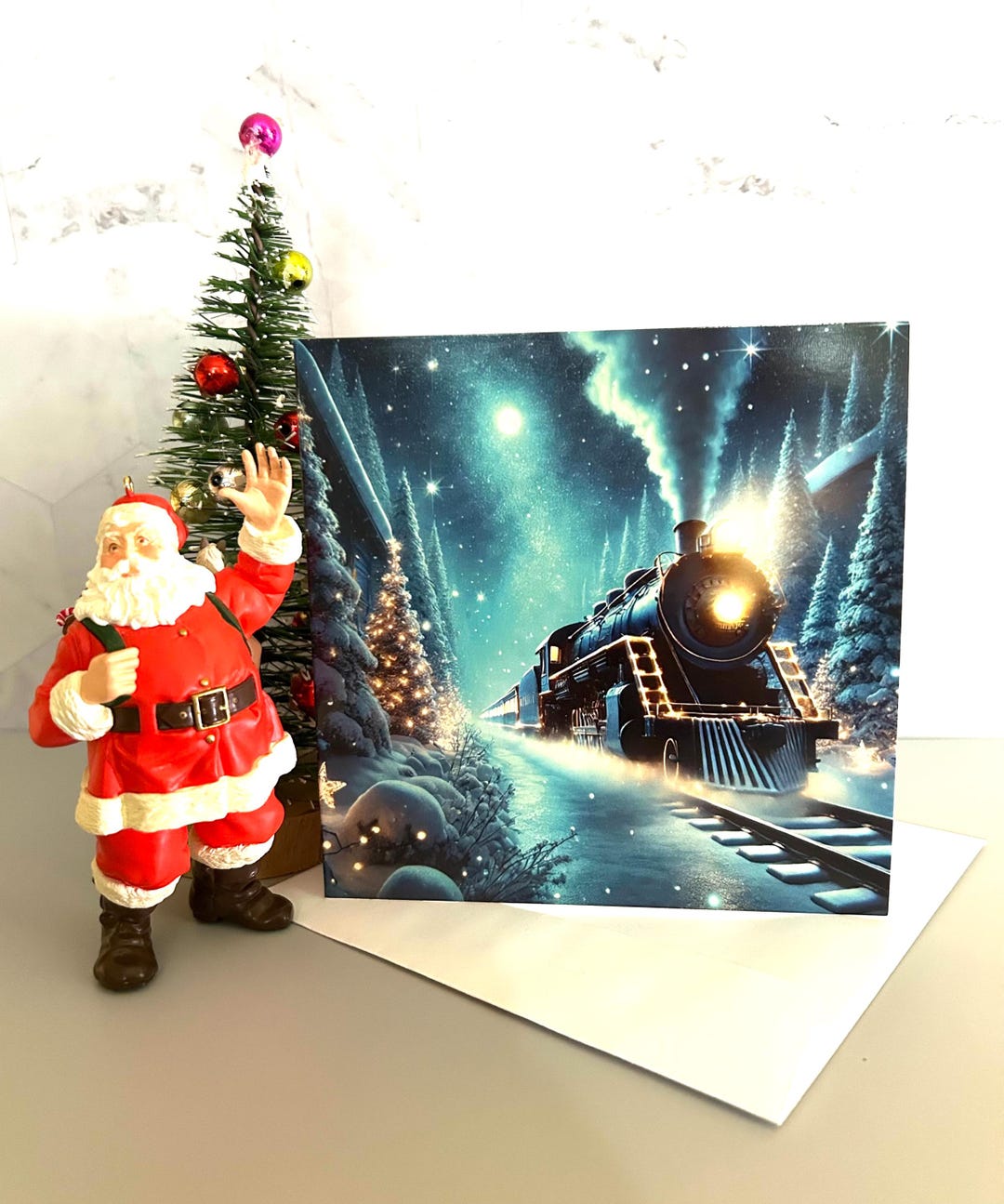 Magical Polar Express Inspired Christmas Card, Polar Express Train Card ...