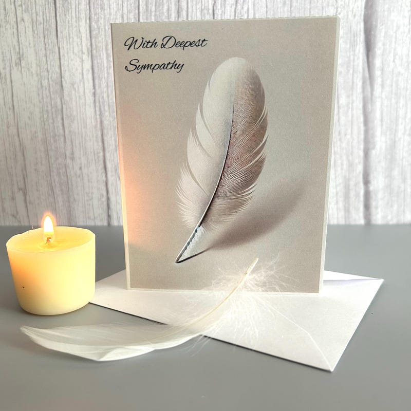 Feather Card - Etsy