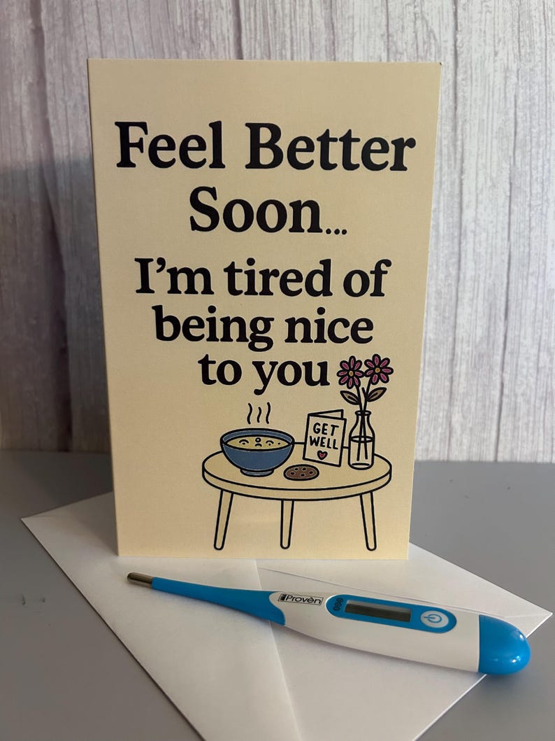 Funny Get Well Soon Card - Etsy