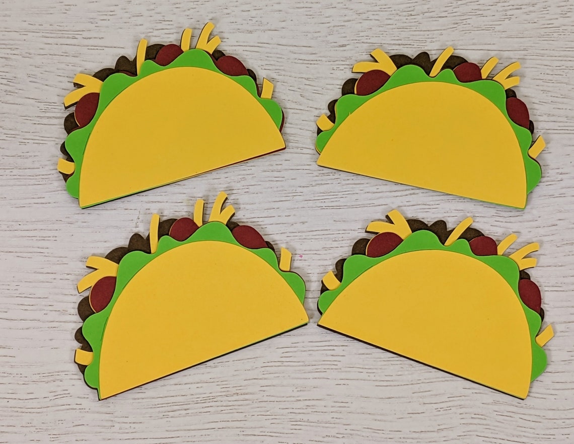 Taco Die Cuts Taco Cutout Taco Twosday Fiesta Decor Fiesta | Etsy