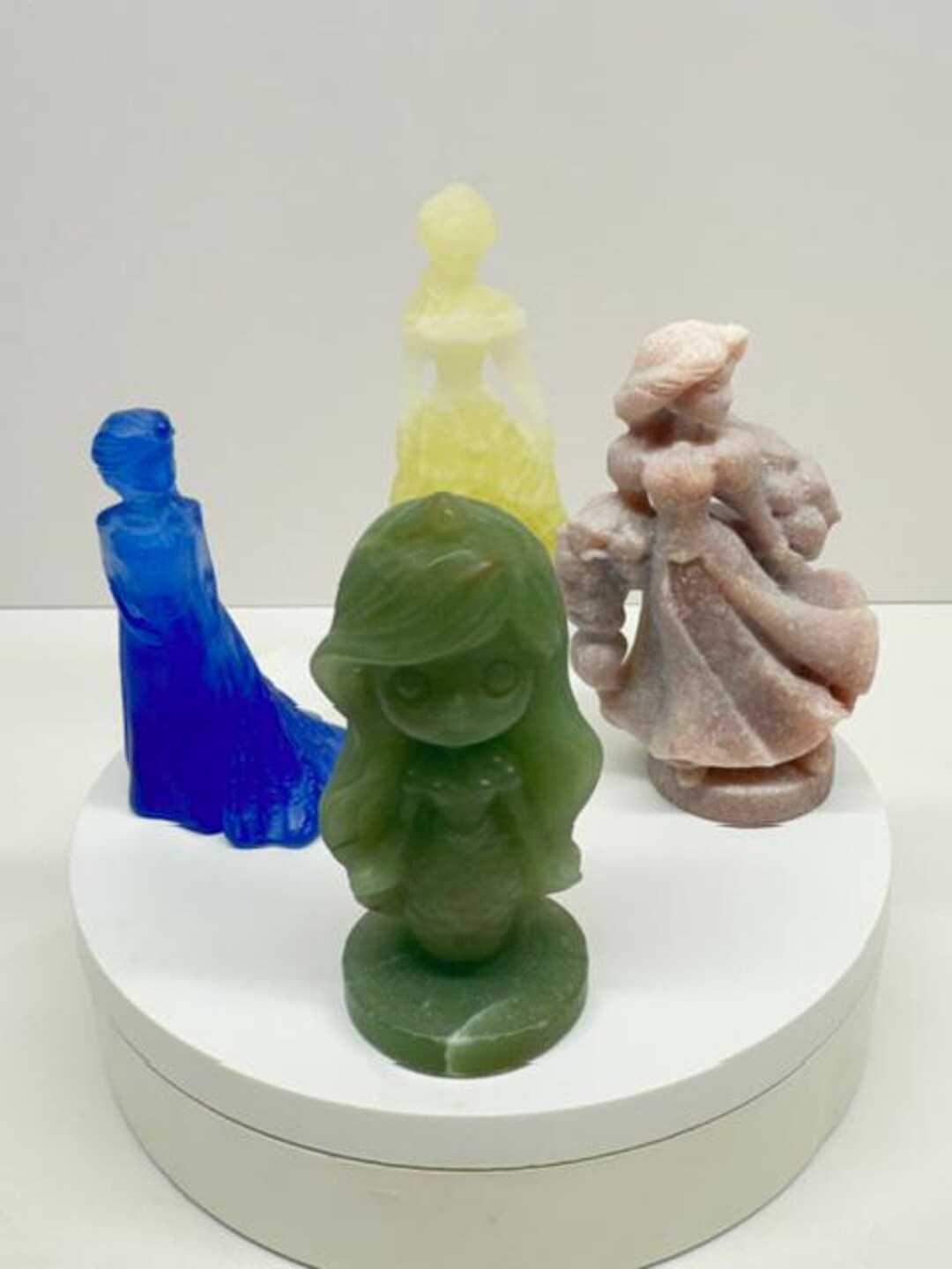 Belle, Ariel, Elsa and Rapunzel Princess Crystal Carving - Etsy