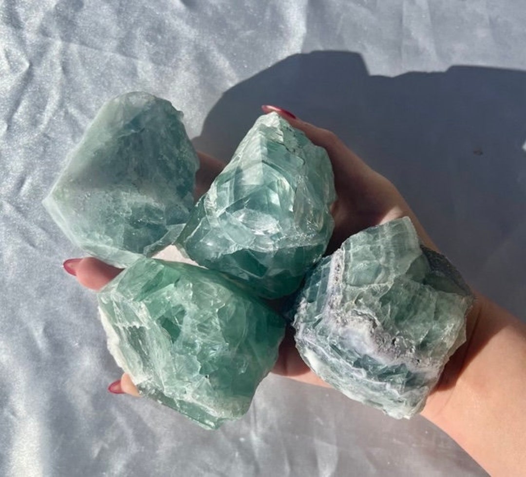 Fluorite Half Polished Half Raw Points - Etsy