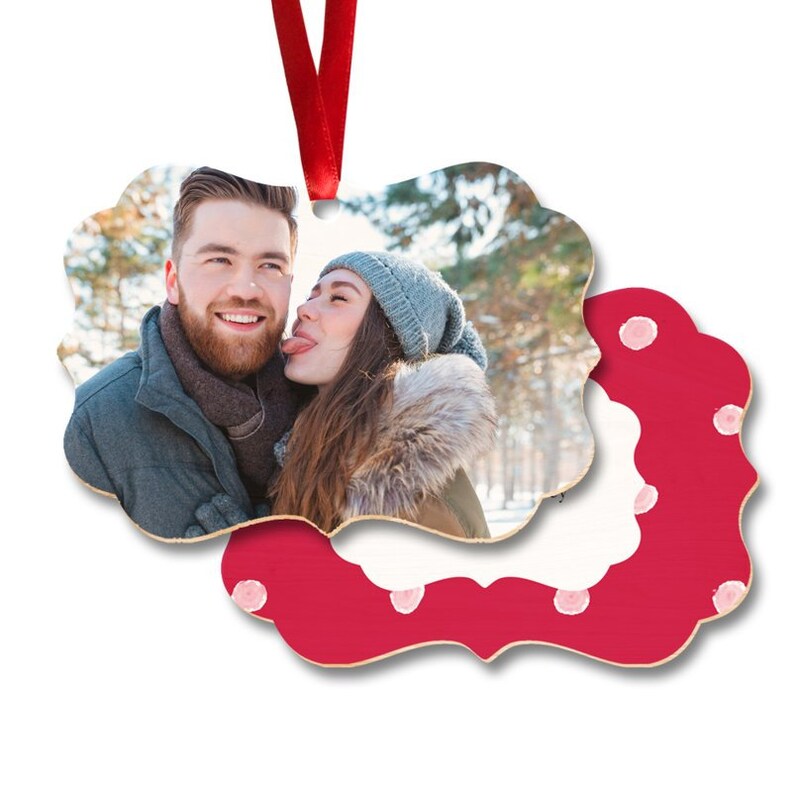 Custom Photo Christmas Rectangle Ornament | Custom Printed | Christmas ...