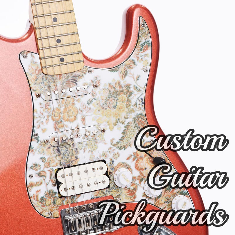 Floral Pick Guard Strat - Etsy