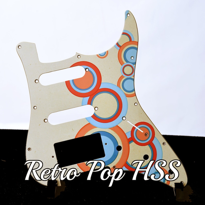 Custom Fender Style Pickguards - Fit Strat and Tele - Faded Floral and ...