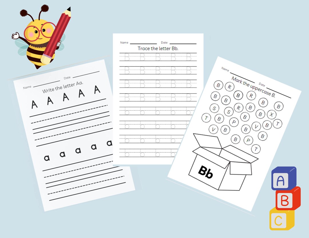 My Alphabet Workbook - Preschool & Kindergarten (digital Download) - Etsy