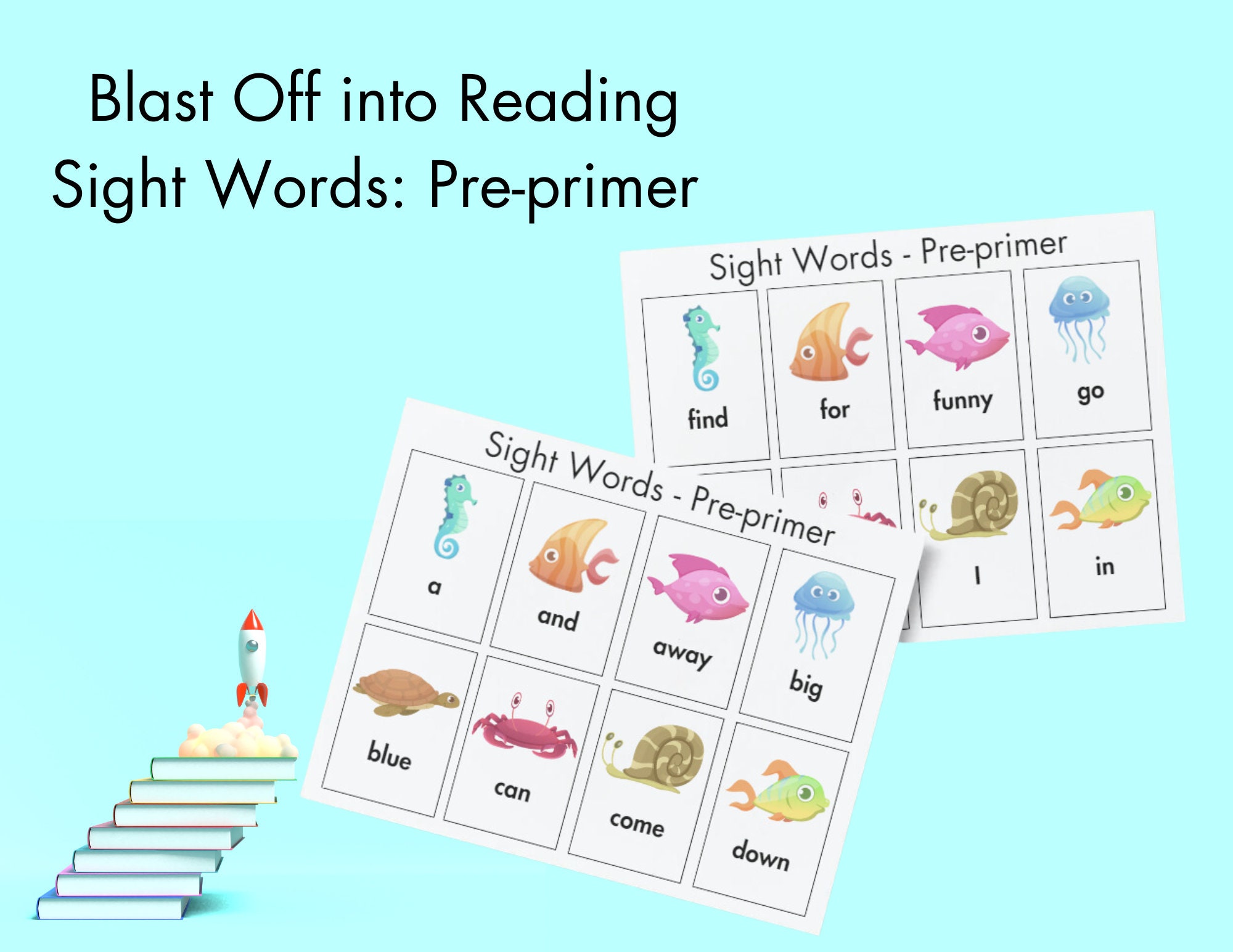 Sight Words: Pre-primer Playing Cards download - Etsy