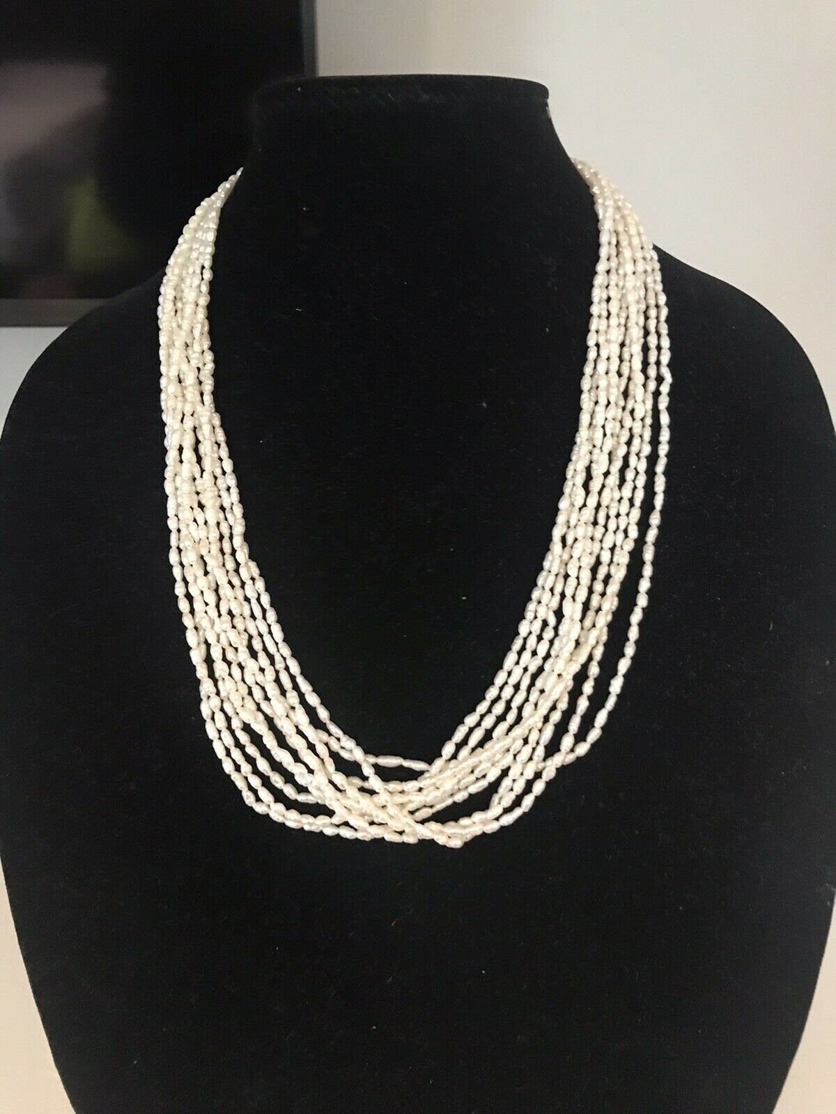 Vintage 10 strand Seed Pearl Necklace 24 Japan MatsuzaKaya | Etsy