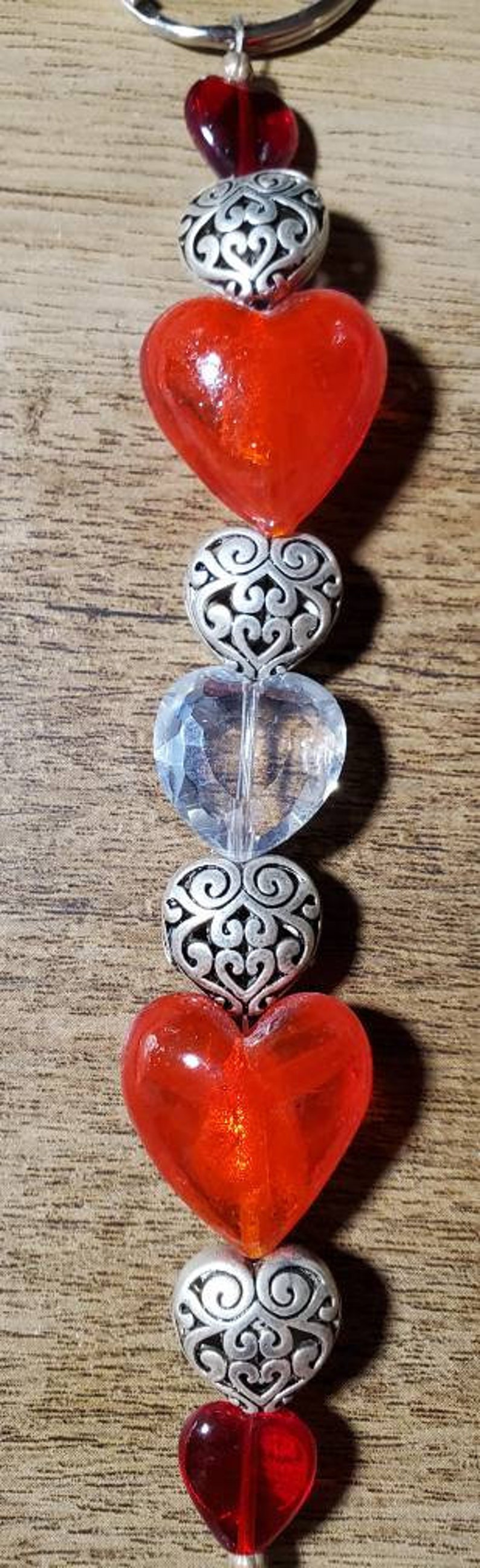 Hearts on Hearts Crystal Heart Suncatcher, With Small Heart Crystal and ...