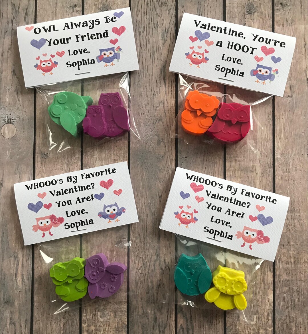 Owl Always Be Your Friend You're a Hoot Adorable Valentine OWL Crayon ...