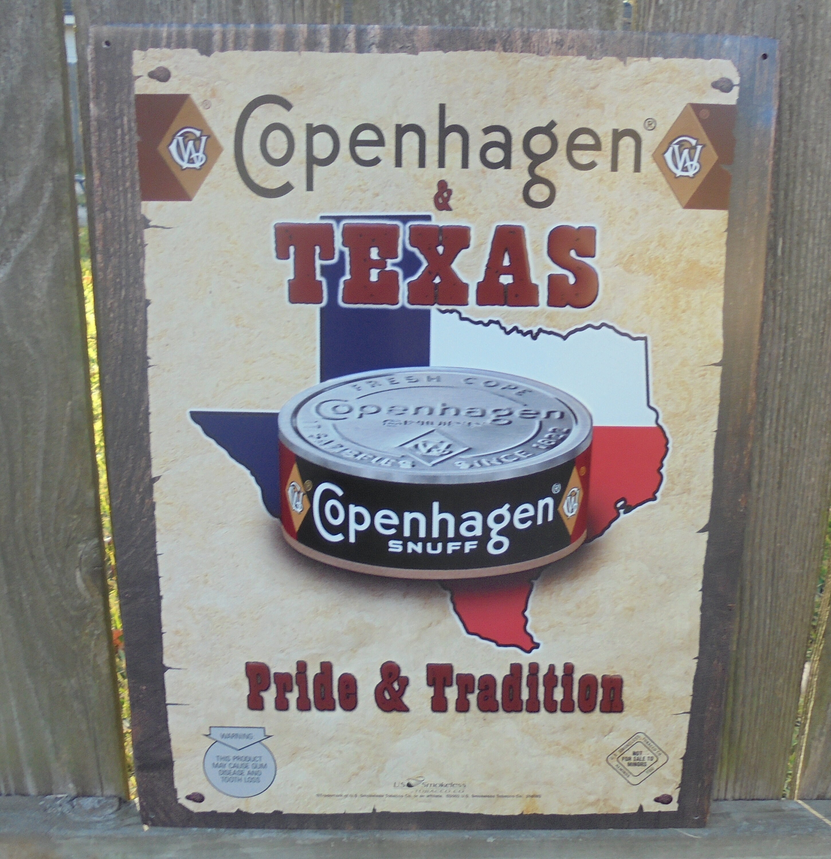 Pride In Tobacco Sign