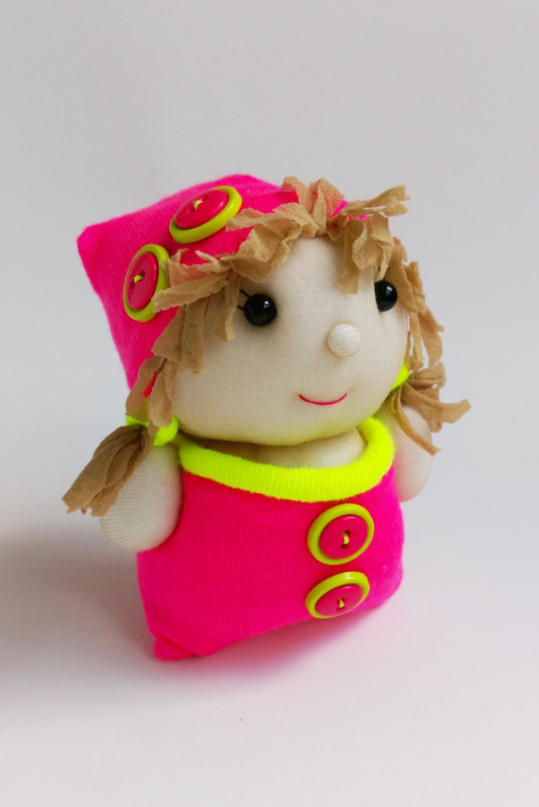 Happy Lily Beautiful Handmade Doll From Socks, Decorative Doll, Stuffed ...