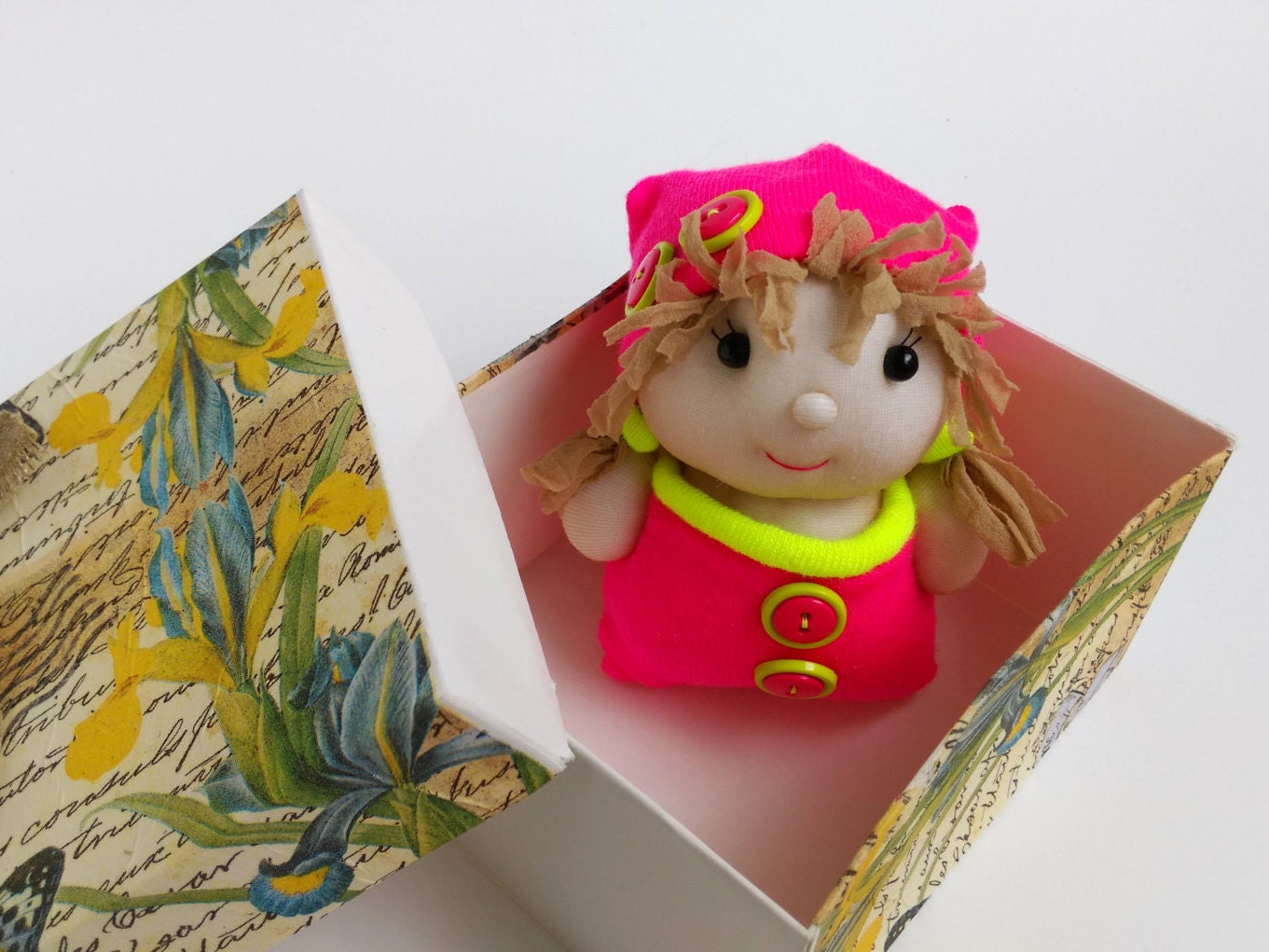 Happy Lily Beautiful Handmade Doll From Socks Decorative - Etsy