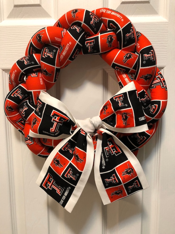 Texas Tech Wreath Red Raiders Texas Tech University TTU - Etsy