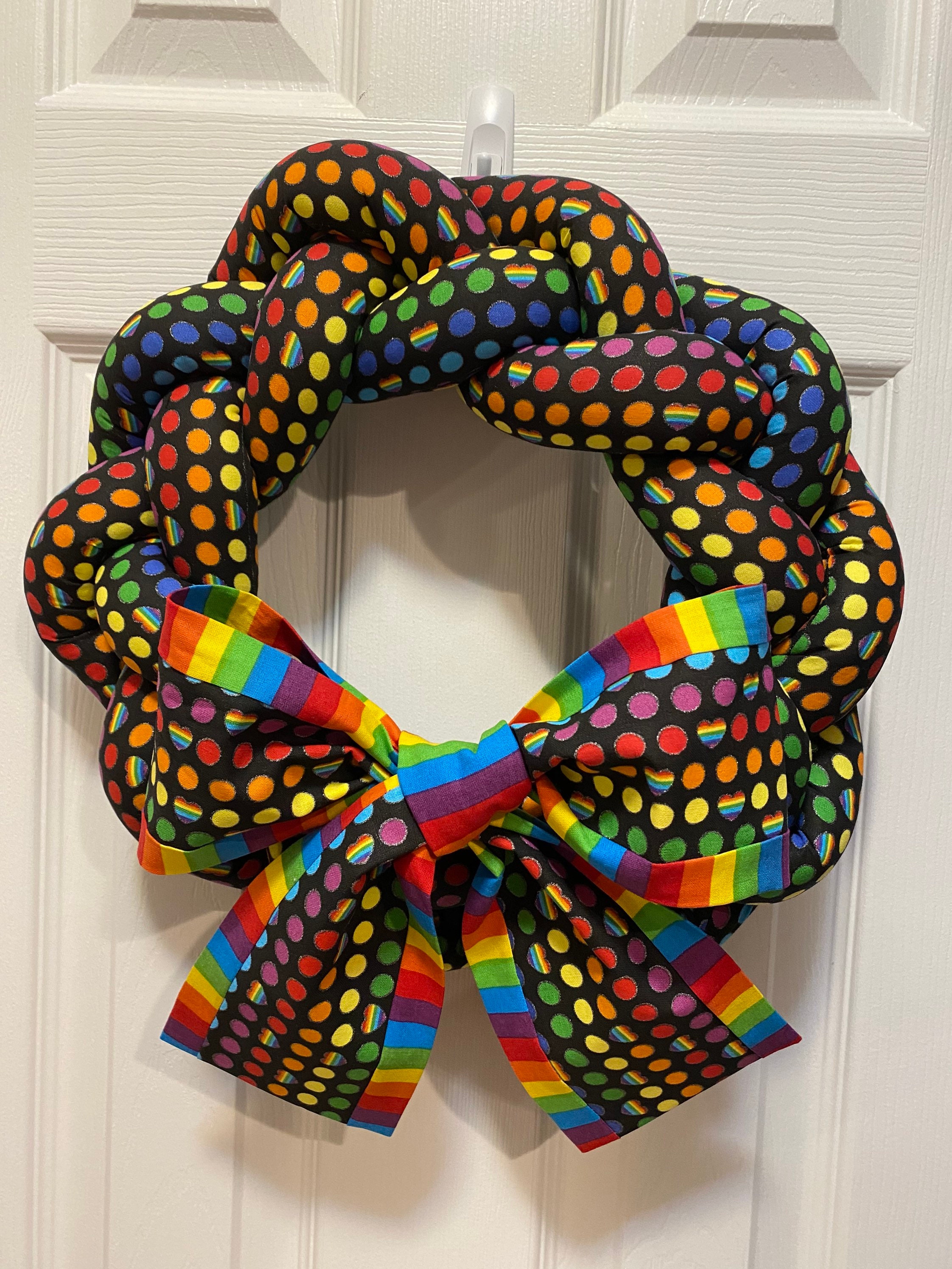 Home Décor Home & Living Pride Rainbow Wreath Red White Colors Pop with ...