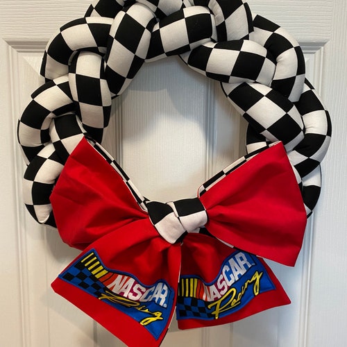 Nascar Wreath Racing Wreath Racecar Wreath Checkered - Etsy
