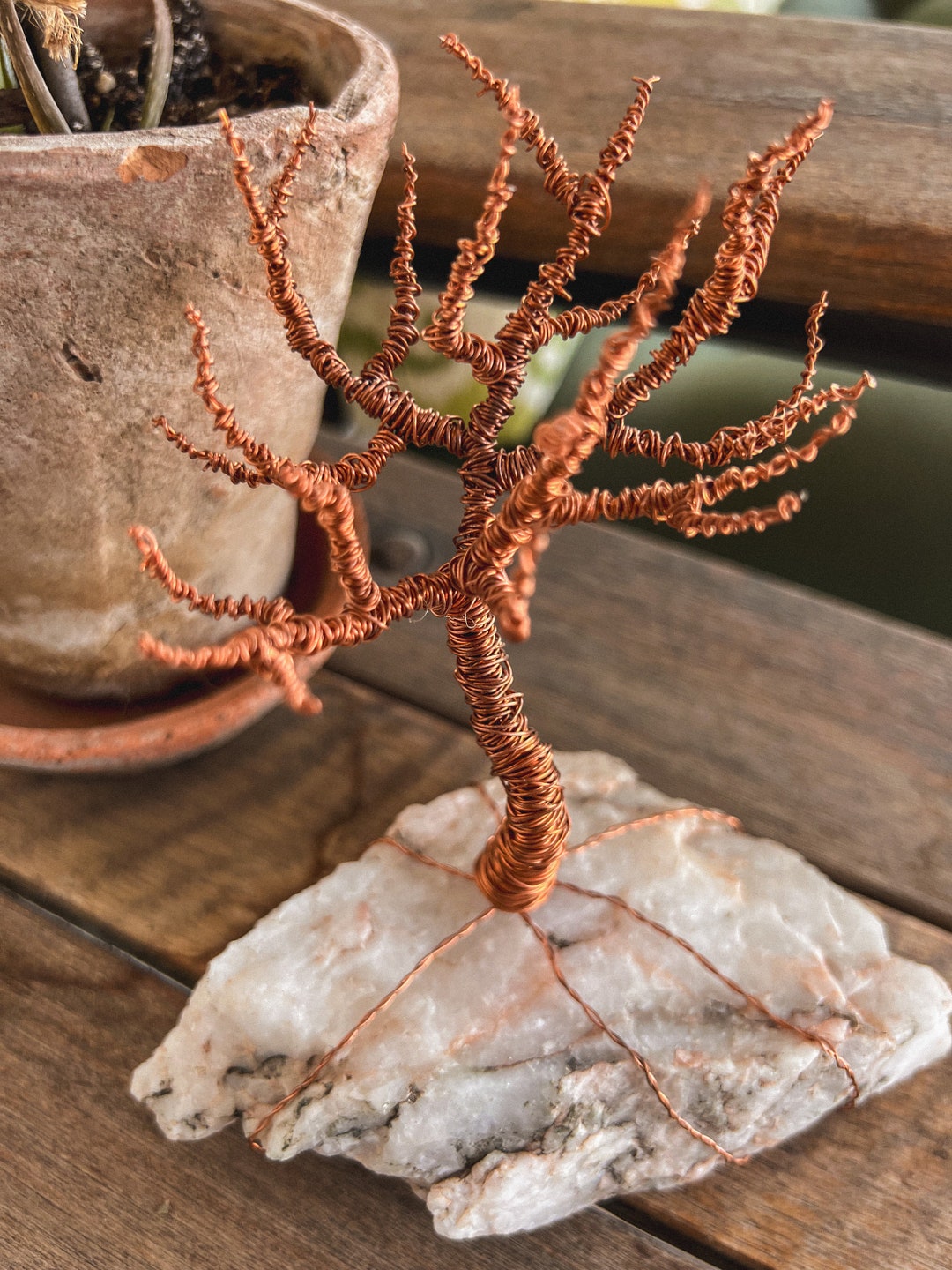 Wire Tree Sculpture Wall Hanging Rustic Home Decor Tree of Life Nature ...