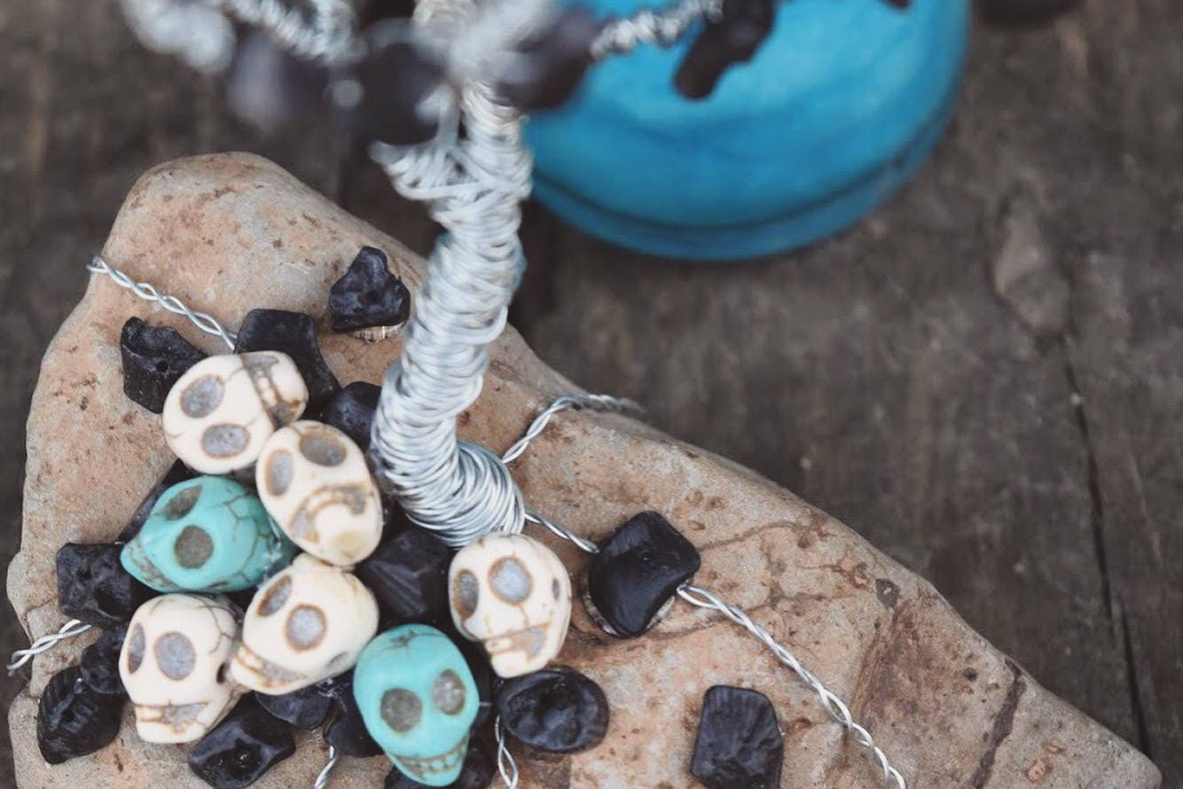 Wire Tree Sculpture Skulls Halloween Home Decor - Etsy