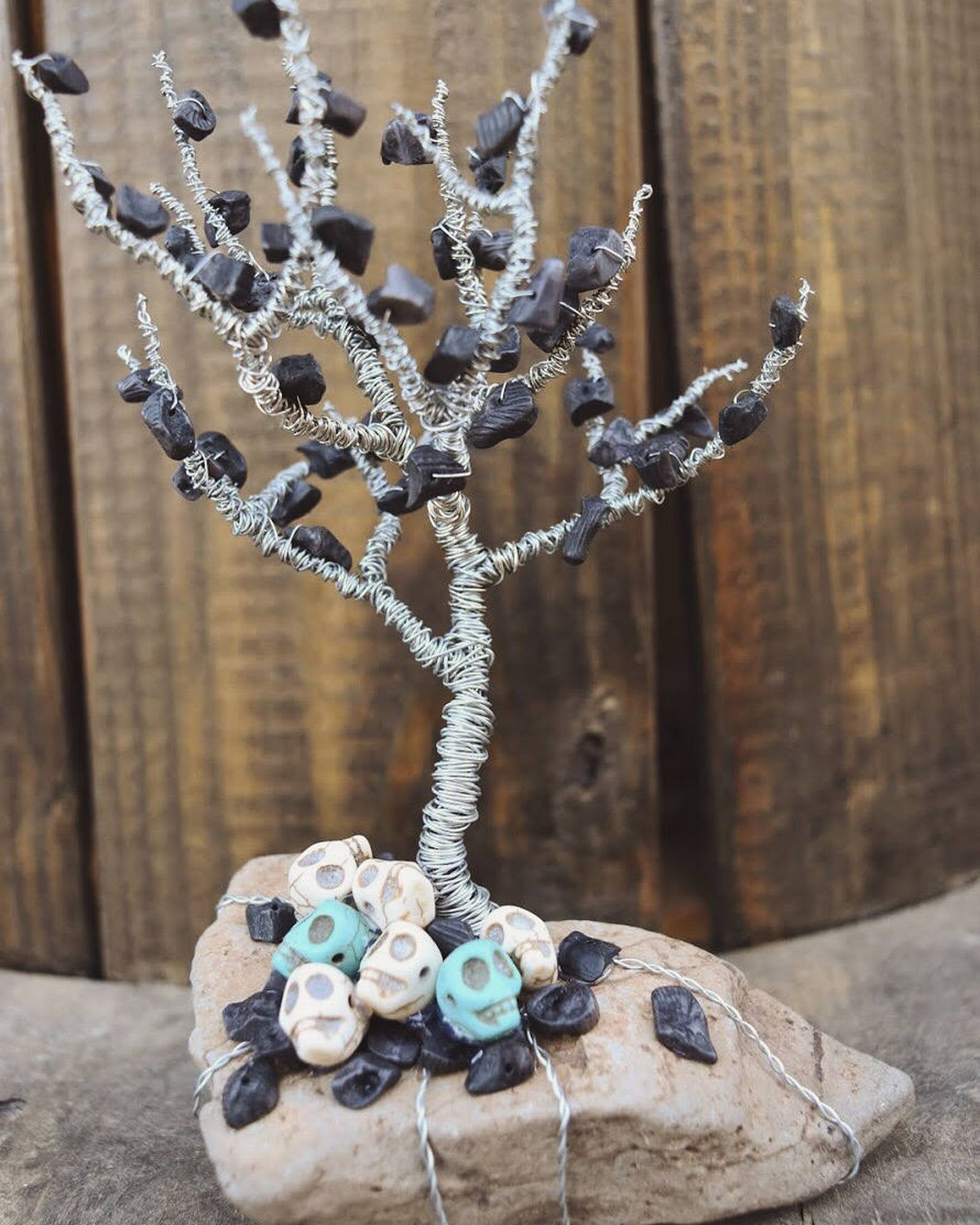 Wire Tree Sculpture Skulls Halloween Home Decor - Etsy