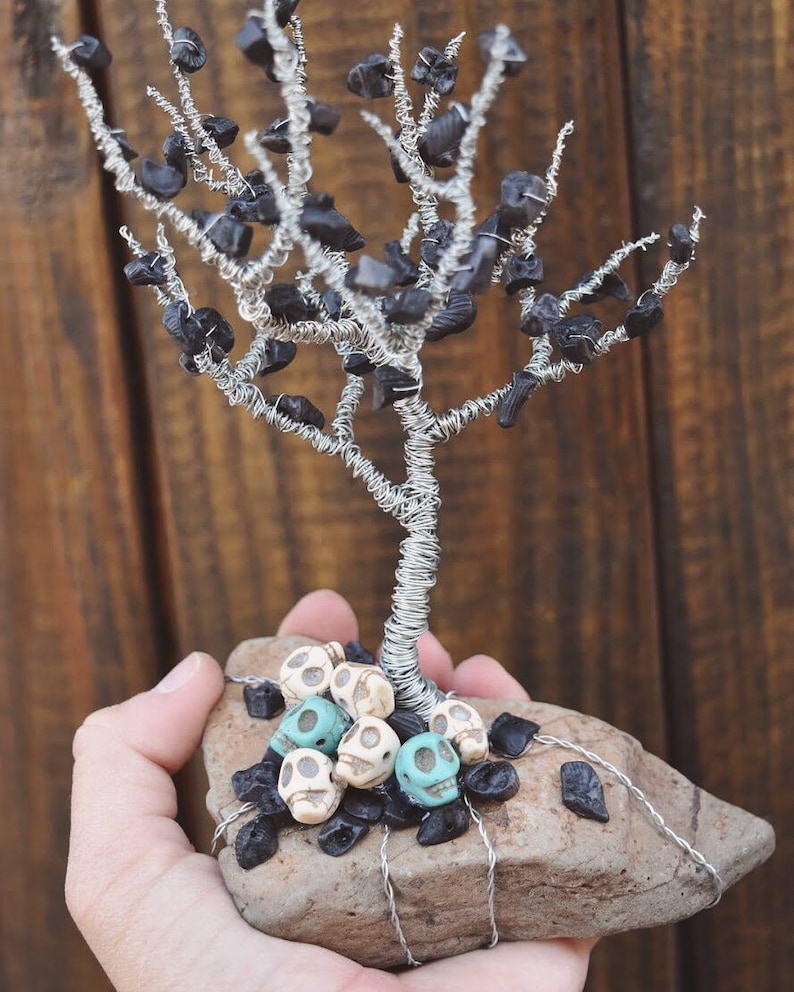 Wire Tree Sculpture Skulls Halloween Home Decor - Etsy
