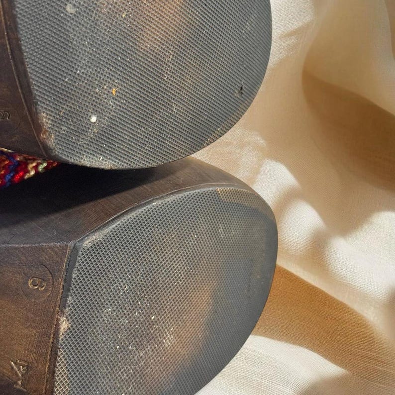 70s Style Colorful Platform Clog Heels - Etsy