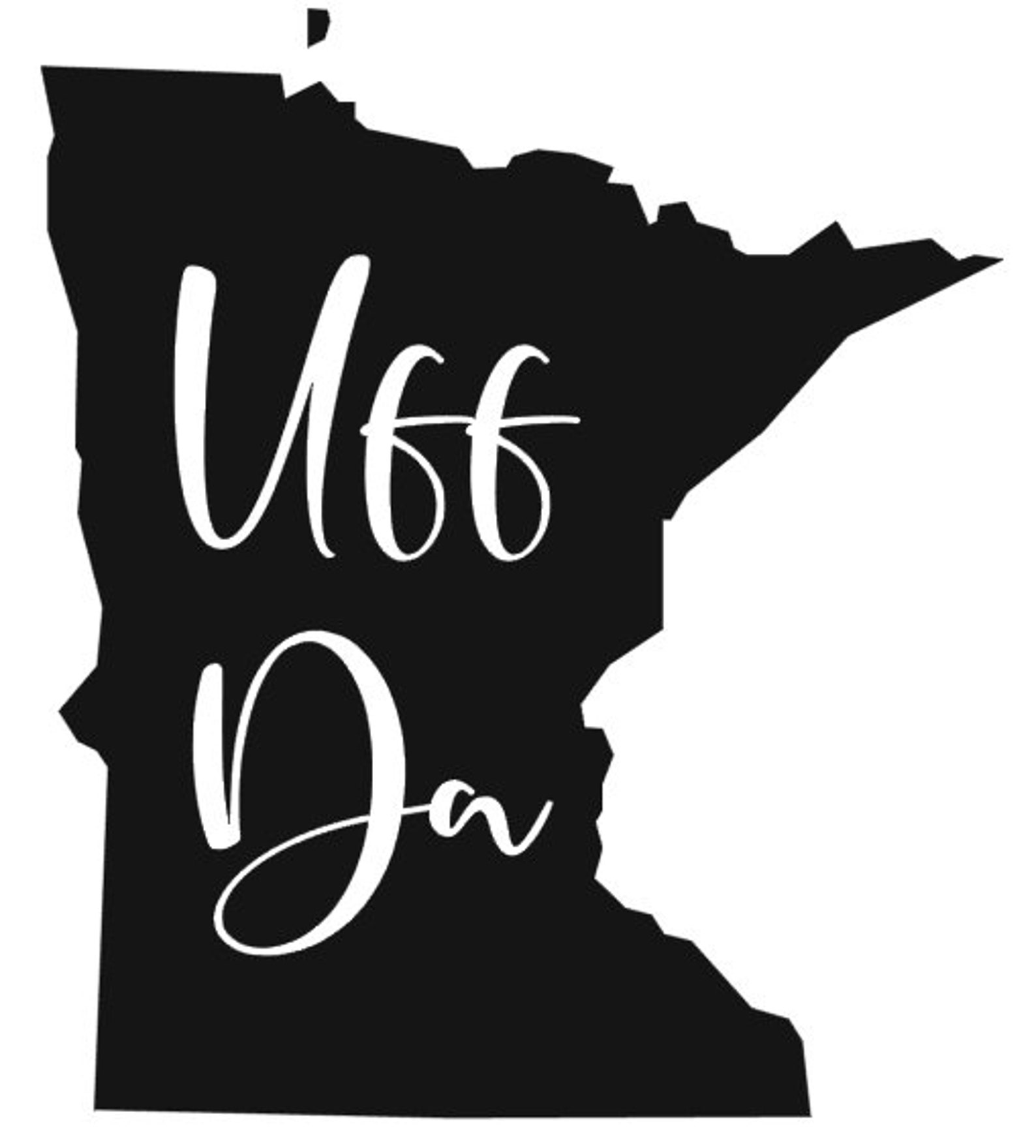 Minnesota Uff Da Matte Noir Vinyl Decal | Etsy