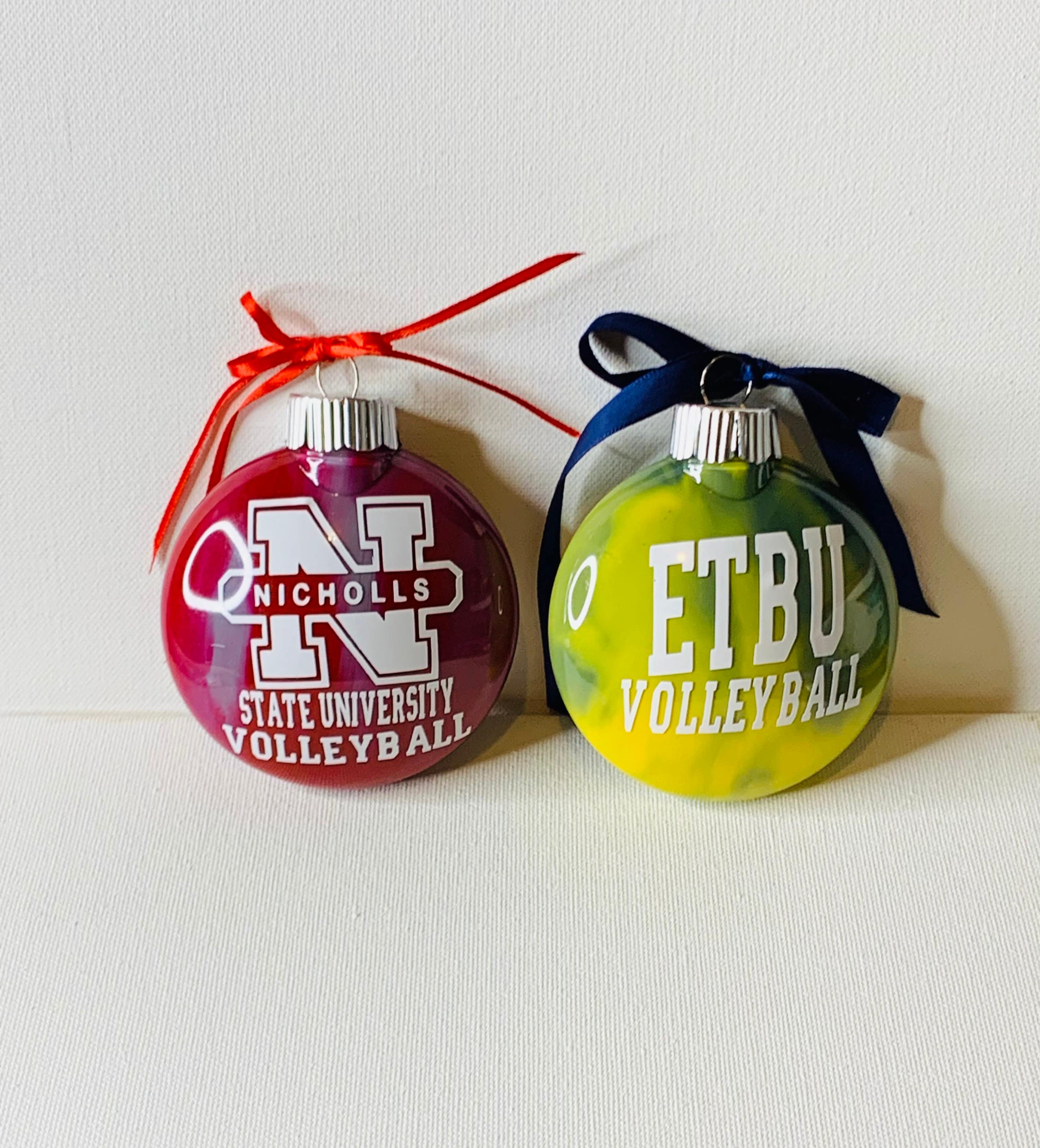 Custom School/college/sorority/fraternity Christmas Tree Ornaments SET ...